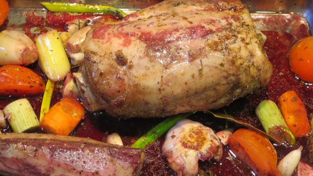 Jugando con fogones Receta de codillo de cerdo asado con verduras ...